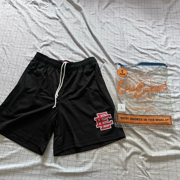 Eric Emanuel | Shorts | Eric Emanuel Ee Shorts Black Varsity Red | Poshmark